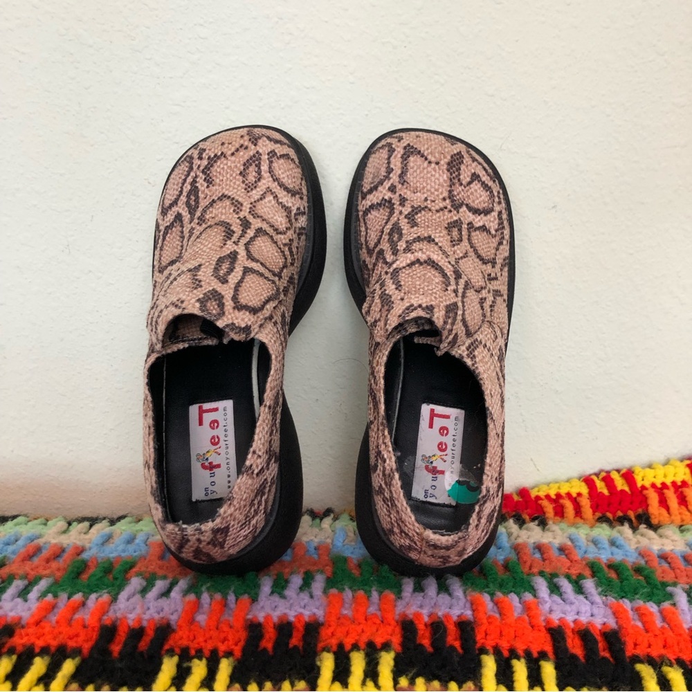 Y2k “On Your Feet” Chunky Faux Snake-Print Loafers Ma… - Gem